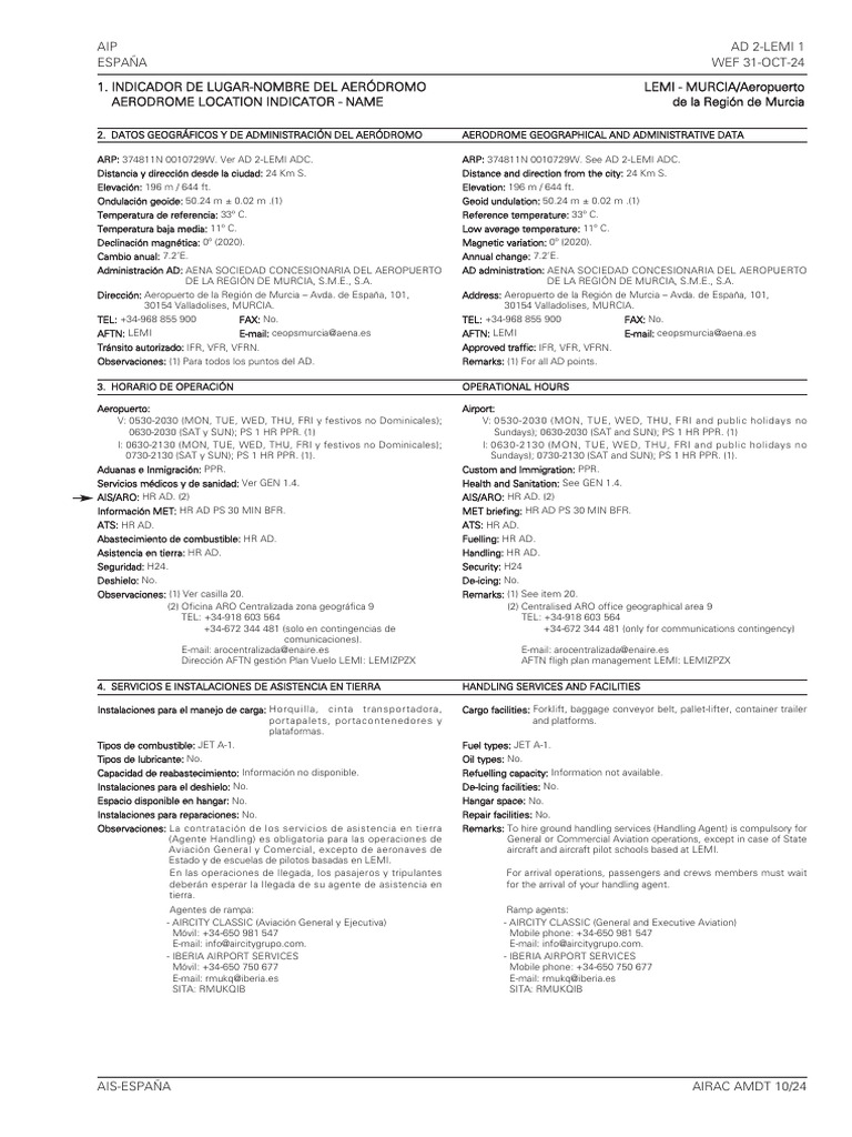 LE AD 2 LEMI en | PDF | Control de tráfico aéreo | Aeronáutica