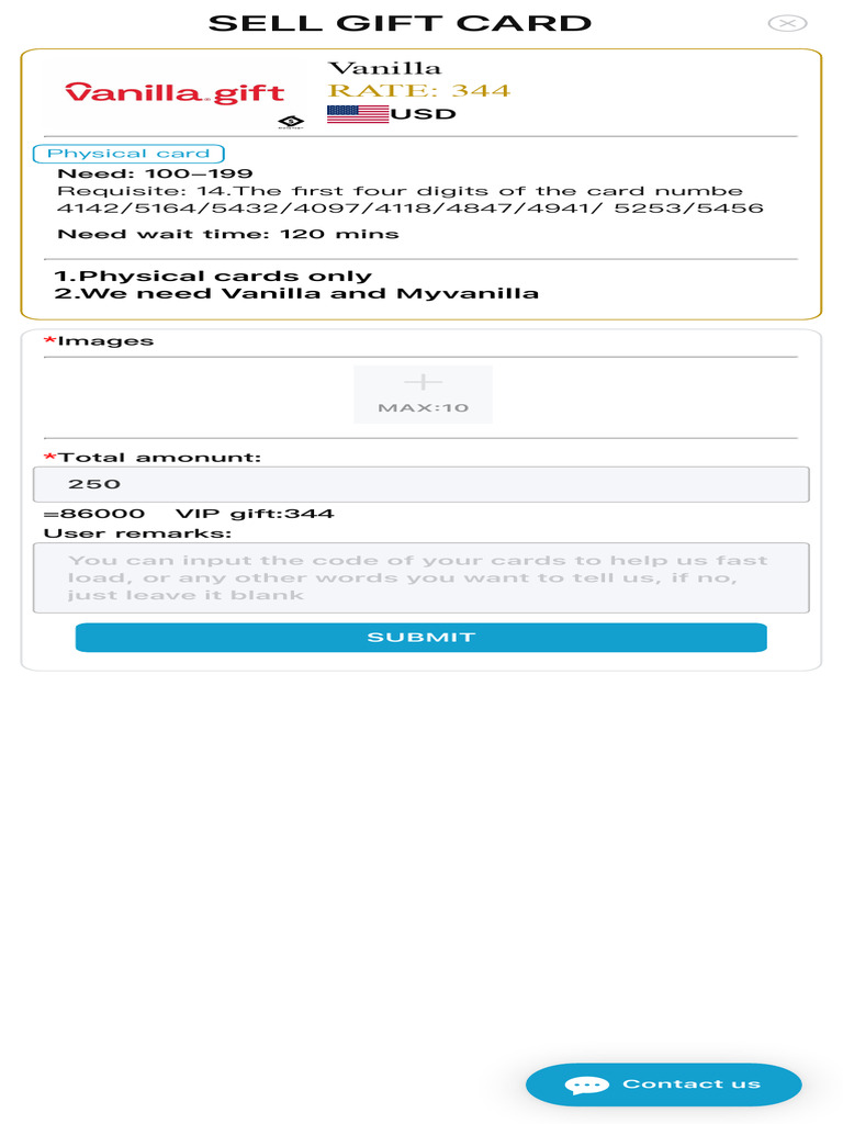 Sell Gift Cards for VIP Rewards | PDF