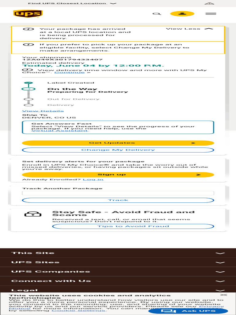 Tracking UPS - United States 2 | PDF | United Parcel Service