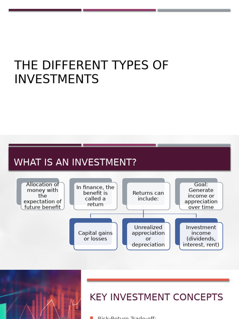 Types of Investments Explained | PDF | Investing | Stocks