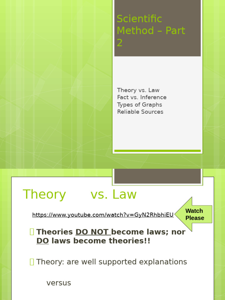 Scientific Law Vs Theory | PDF | Theory | Inference
