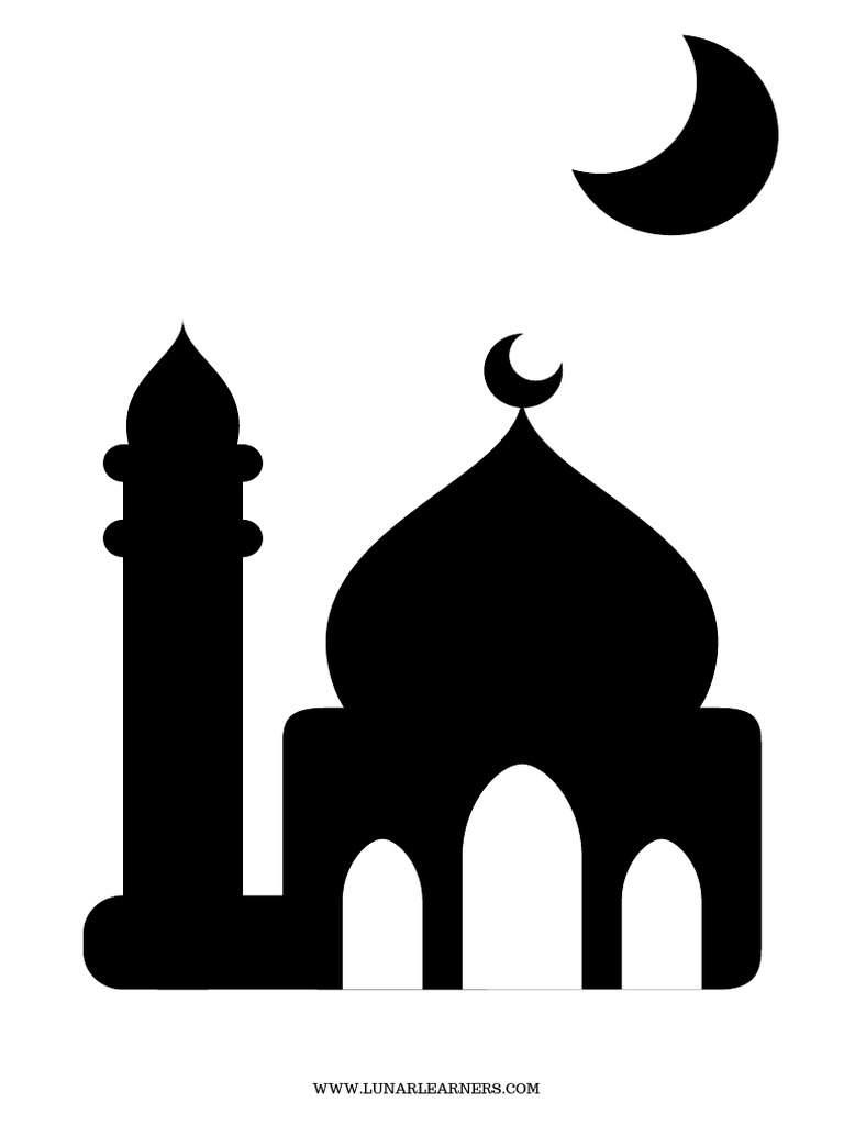 Mosque Silhouette Printable | PDF