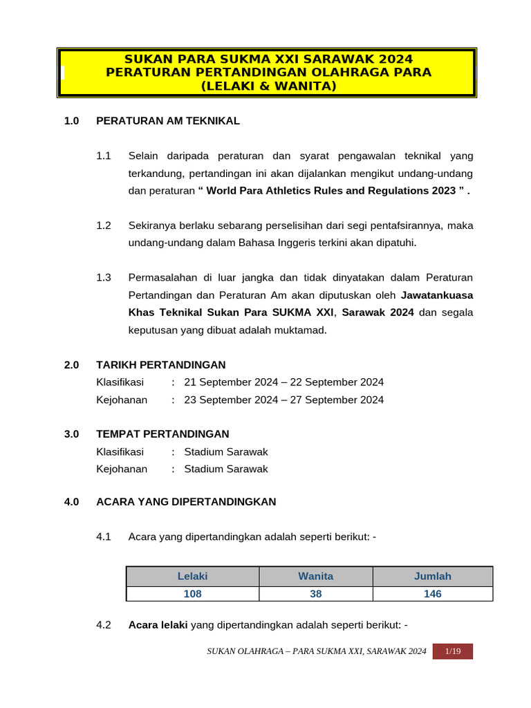 PERATURAN PERTANDINGAN OLAHRAGA Final | PDF