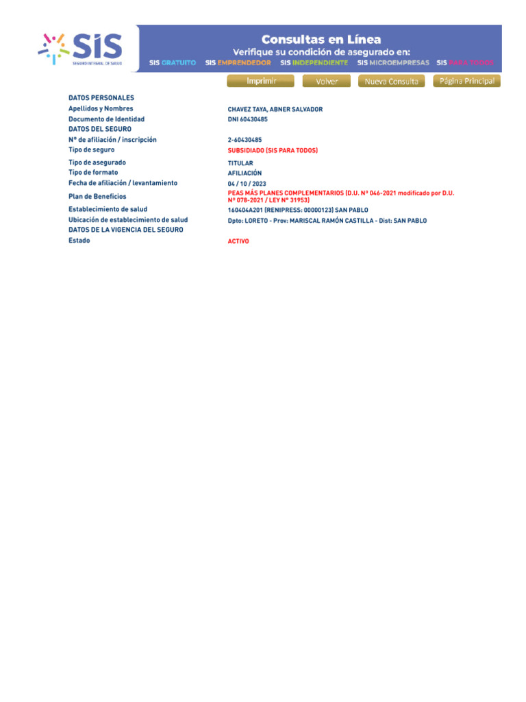 Sis Abner | PDF | Documento de identidad