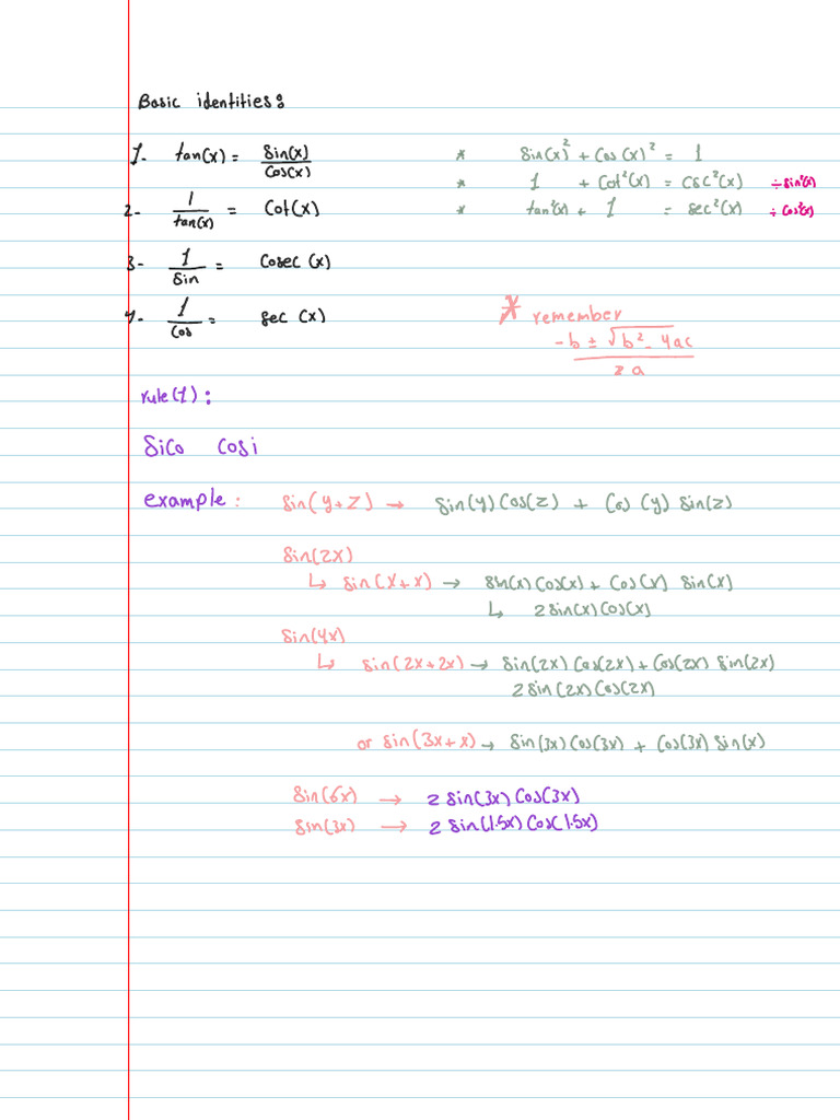 p3 Trig My Notes | PDF