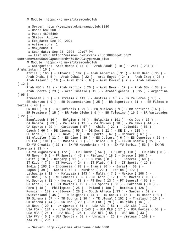 Xtream+Codes+M3u+Playlist+28 10 2024 | PDF | Socialist Federal Republic Of Yugoslavia | Yugoslavia