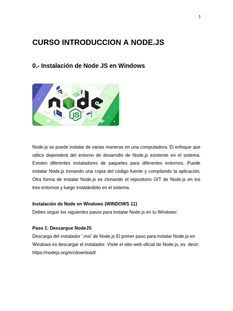 Curso Breve de Node | PDF | Servidor web | Internet y web