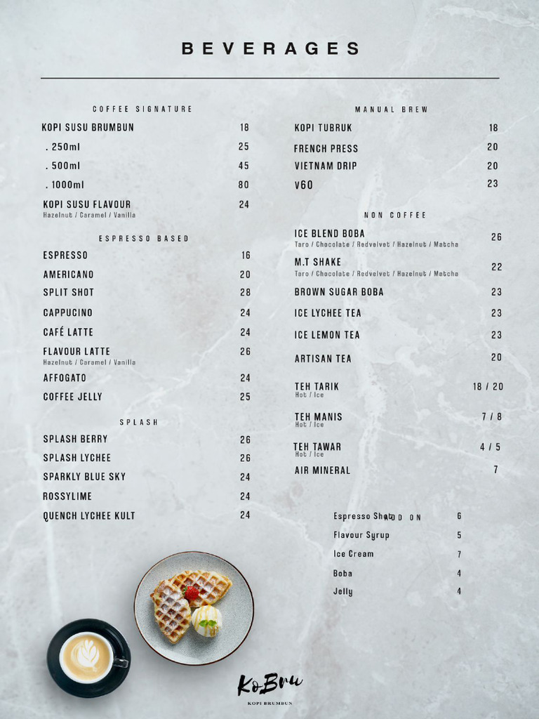 Menu Kobru | PDF