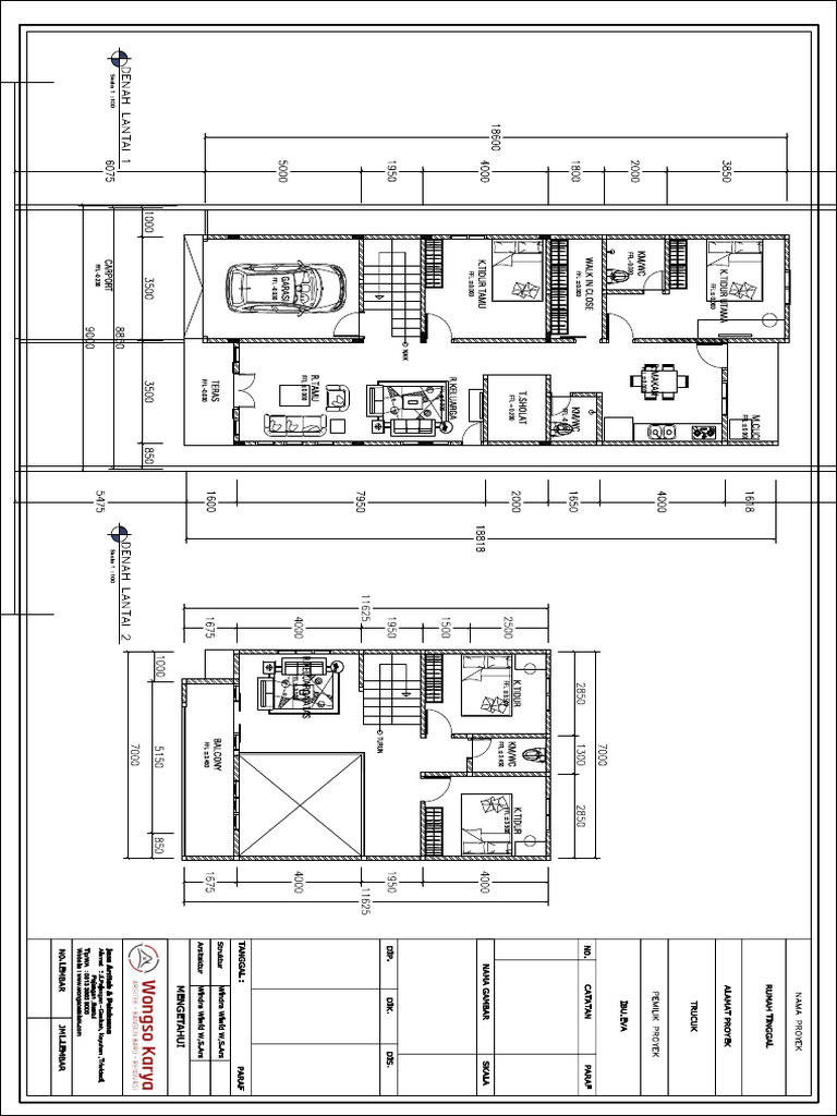 Denah Rumah dengan FFL Detail | PDF