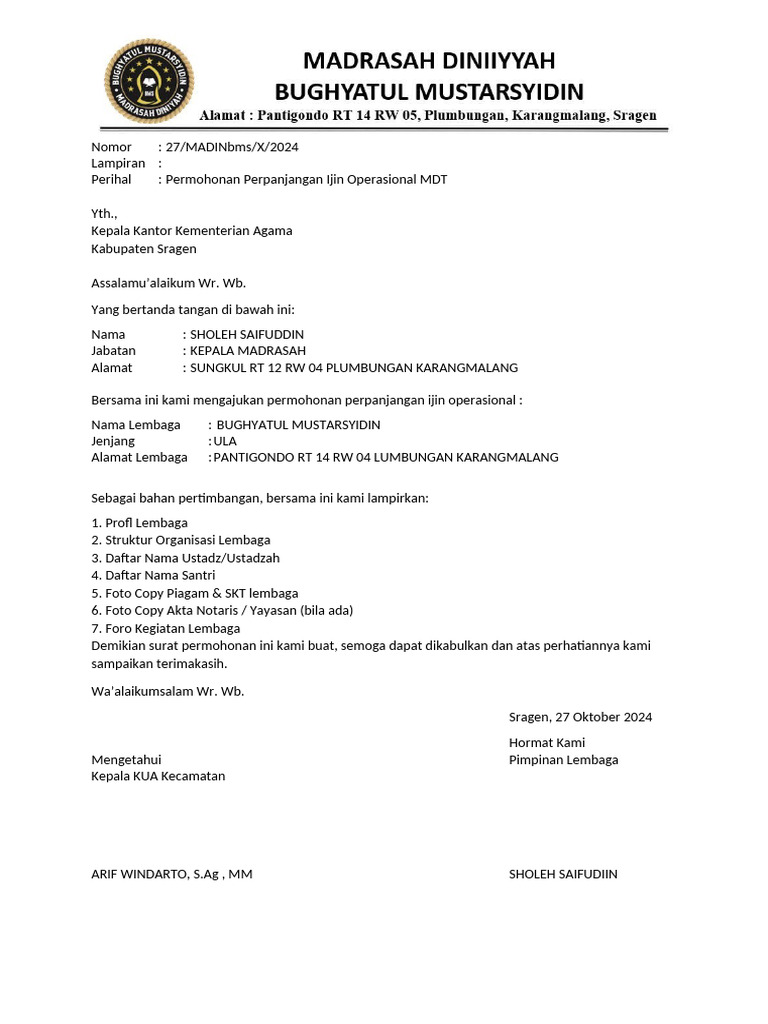 Rekomendasi Kua Izp BMS | PDF