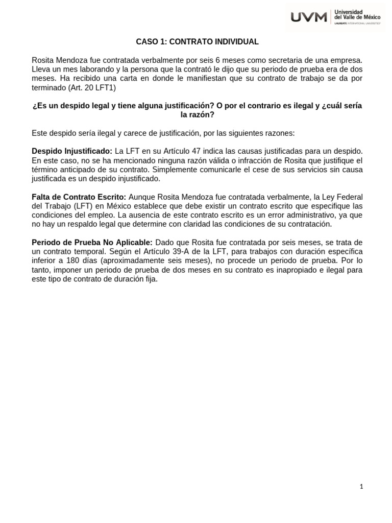 Contrato Individual de Trabajo | PDF | Salario | Derecho laboral