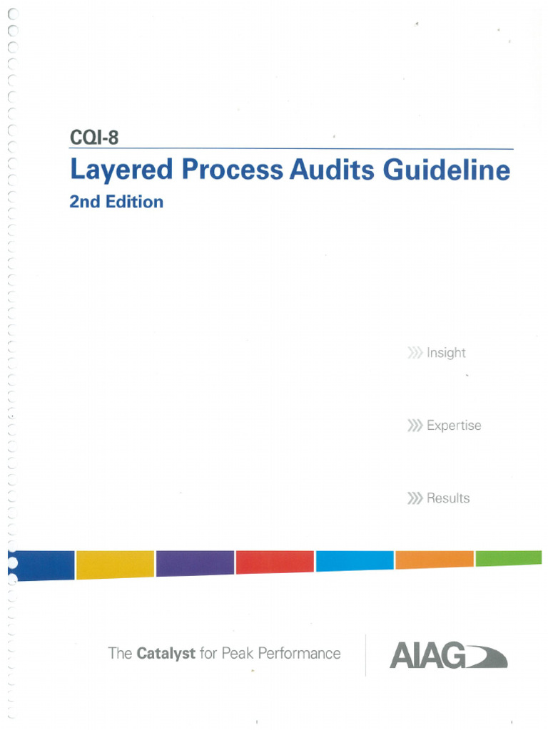 AIAG CQI-8 Layered Process Audits 2nd Edition | PDF