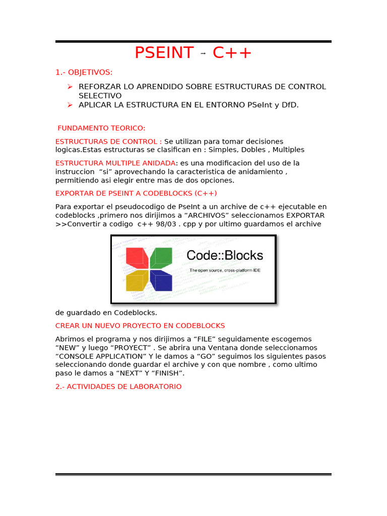 PSEINT | PDF | Informática