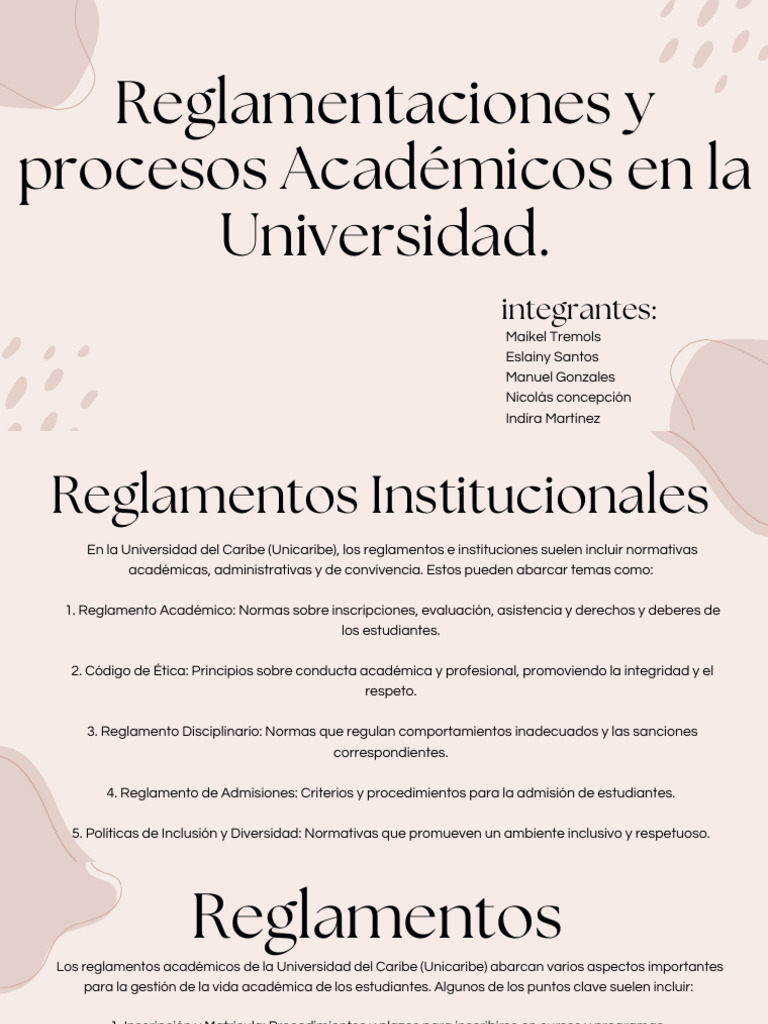 Reglamentos | PDF | Aprendizaje