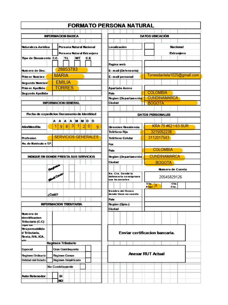 formatoSIIF EMILIA TORRES | PDF
