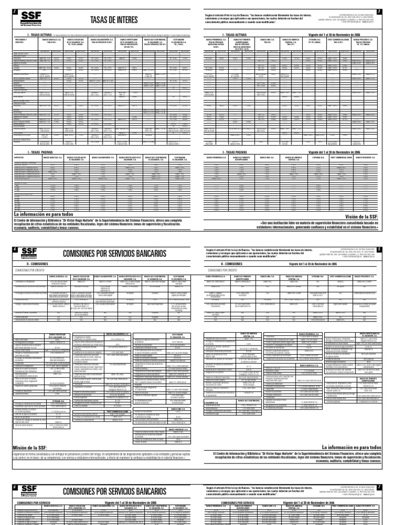 Tasas 1106 | PDF | Bancos | Dinero