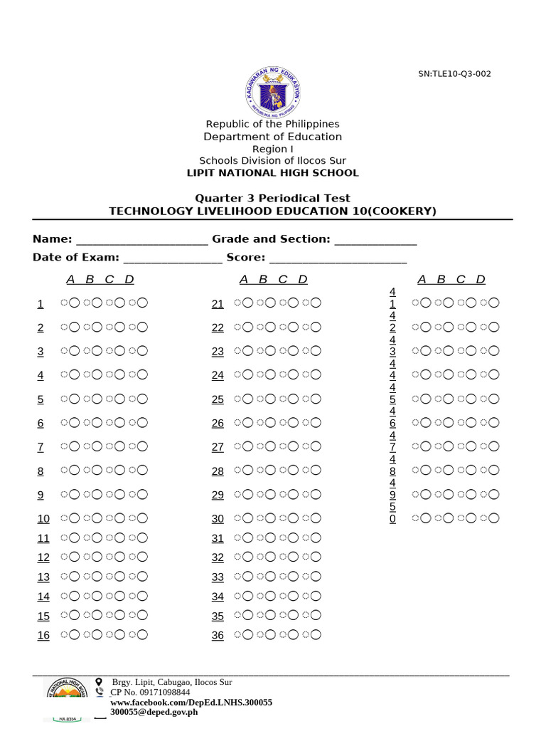 Bubble Sheet Q3 | PDF | Asia | Public Law