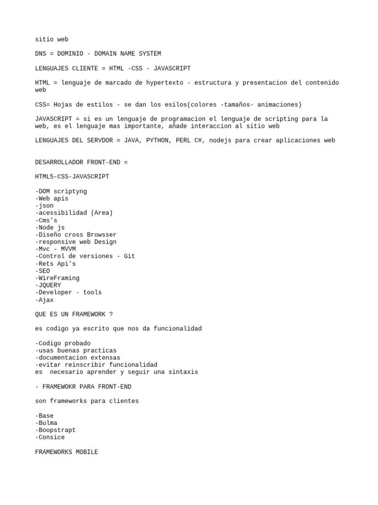 Fundamentos Progrmacion Web | PDF | Informática