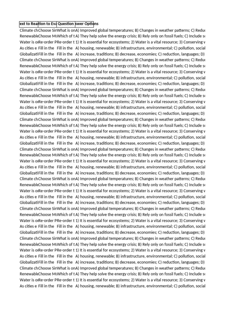PTE Reading Section Extended 50 Questions | PDF | Infrastructure | Energy Crisis