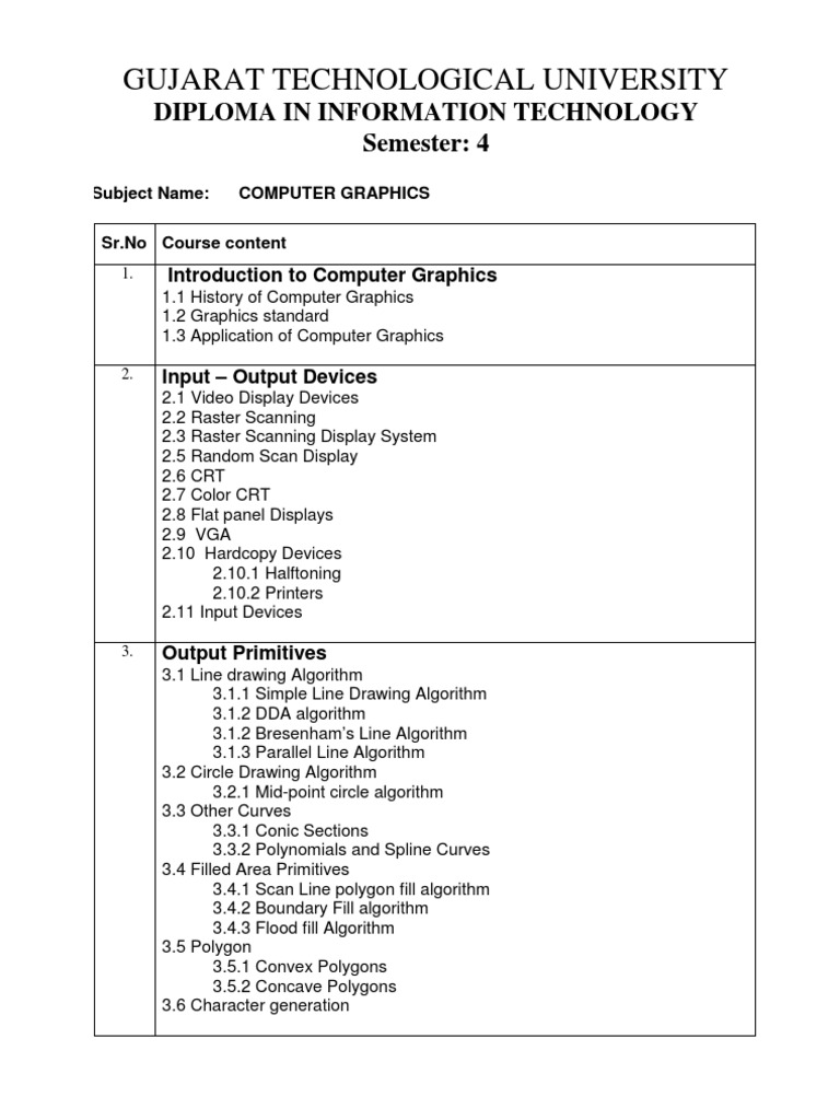 Computer Graphic | PDF | Computer Graphics | 2 D Computer Graphics