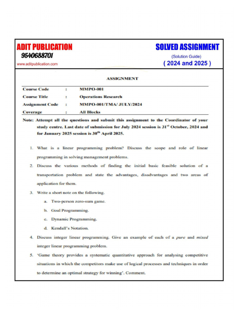 MMPO 1 2024 25 Aditpublication | PDF