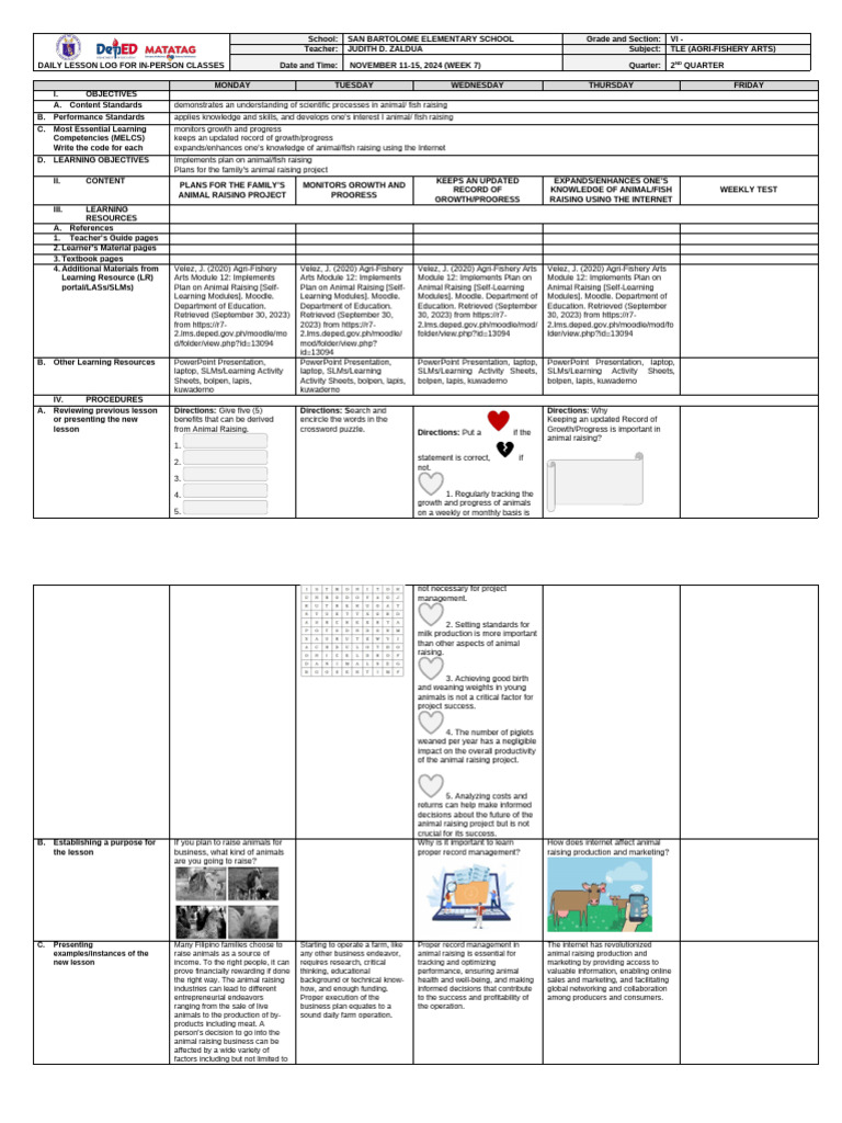 Q2 - Epp-Agri - DLL - Week 7 | PDF