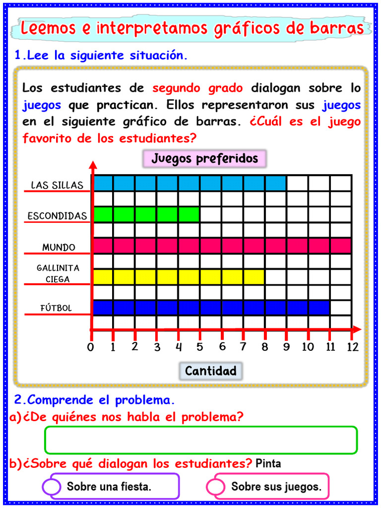 Ejercicios de Gráficas de Barras para Niños | PDF | Juegos y actividades