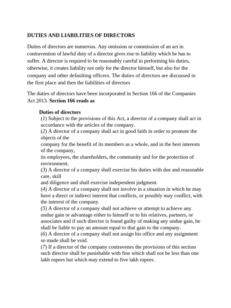 Directors 2 | PDF | Legal Liability | Negligence