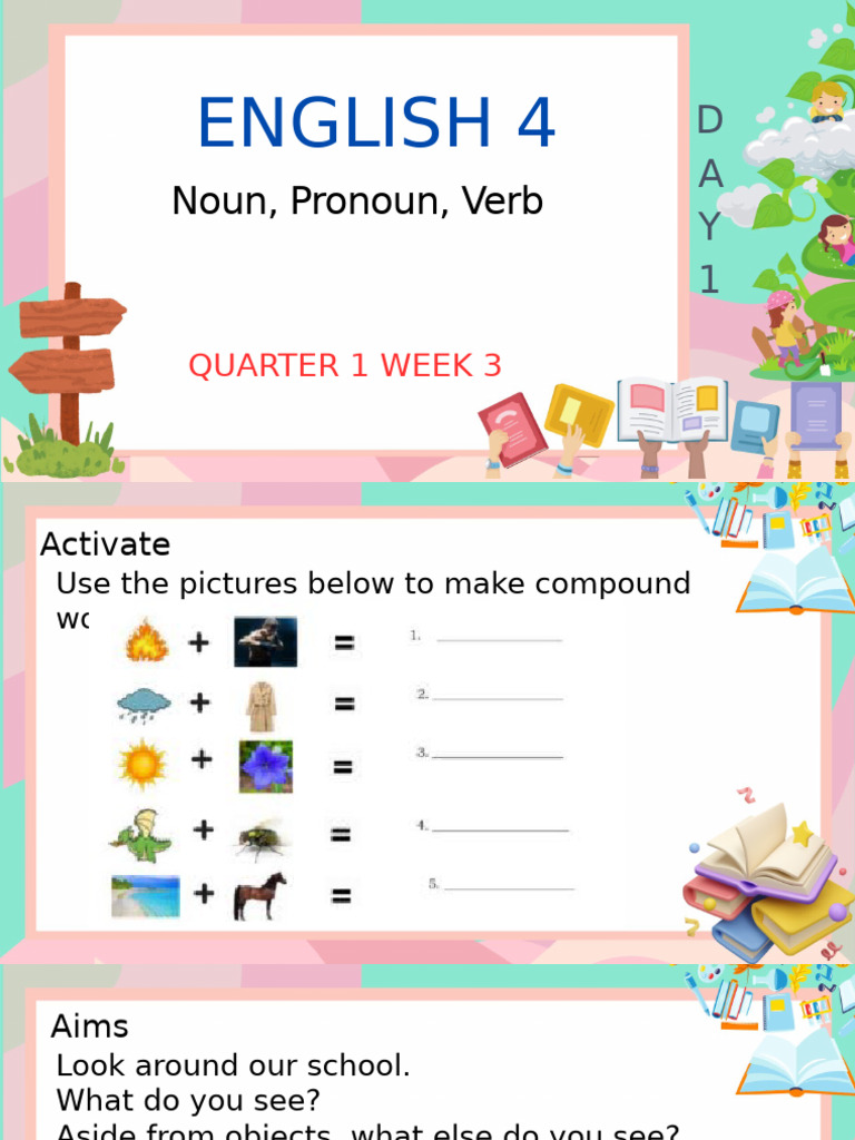 English 4: Noun, Pronoun, Verb | PDF | Pronoun | Grammatical Number