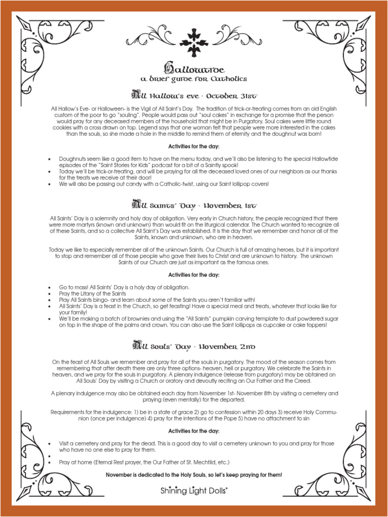 Hallowtide Guide | PDF | Halloween | Christian Festivals And Holy Days