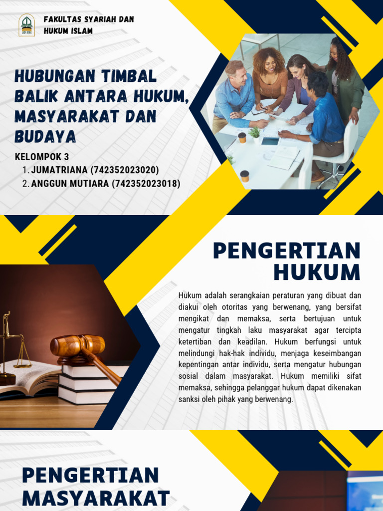Hubungan Timbal Balik Antara Hukum, Masyarakat Dan Budaya | PDF