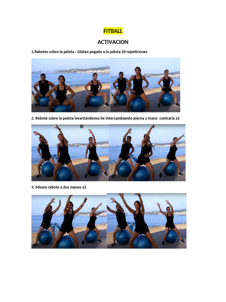 Ejercicios de Fitball para Activación y Core | PDF