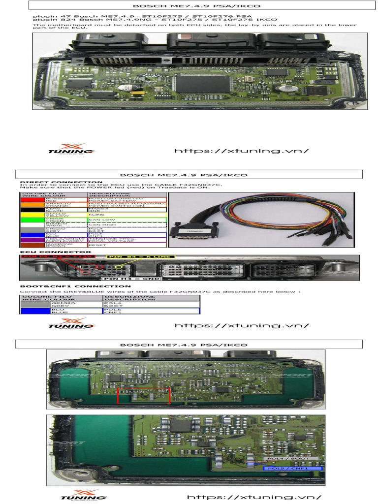 Pinout Bosch ME7.4.9 PSA | PDF