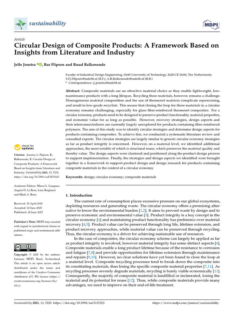 CircDesign For CompositeProducts | PDF | Recycling | Reuse
