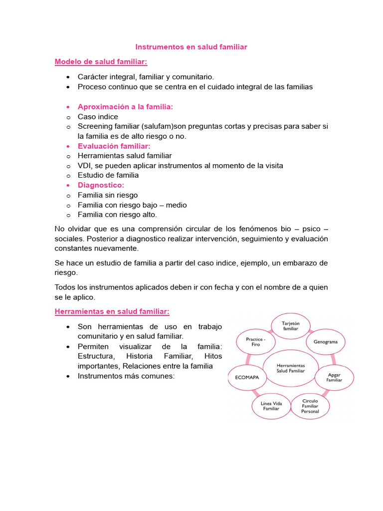 Instrumentos en Salud Familiar | PDF | El embarazo