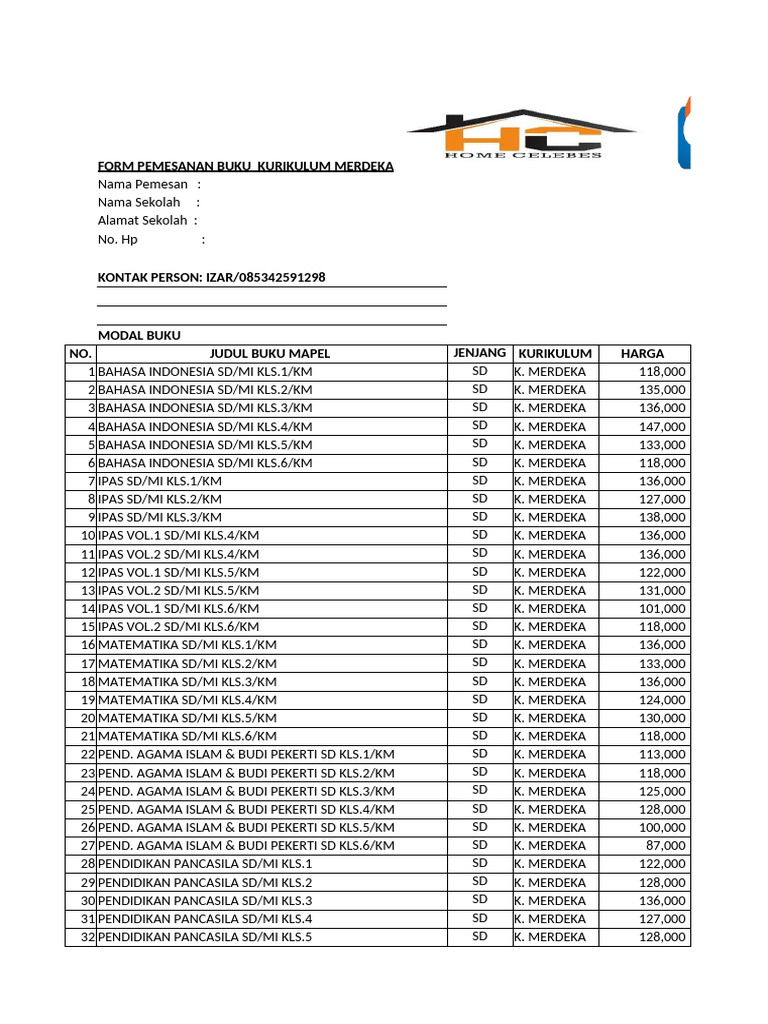 Rab Buku SD Erlangga 2025 Bone | PDF | Griya & Taman | Sains & Matematika