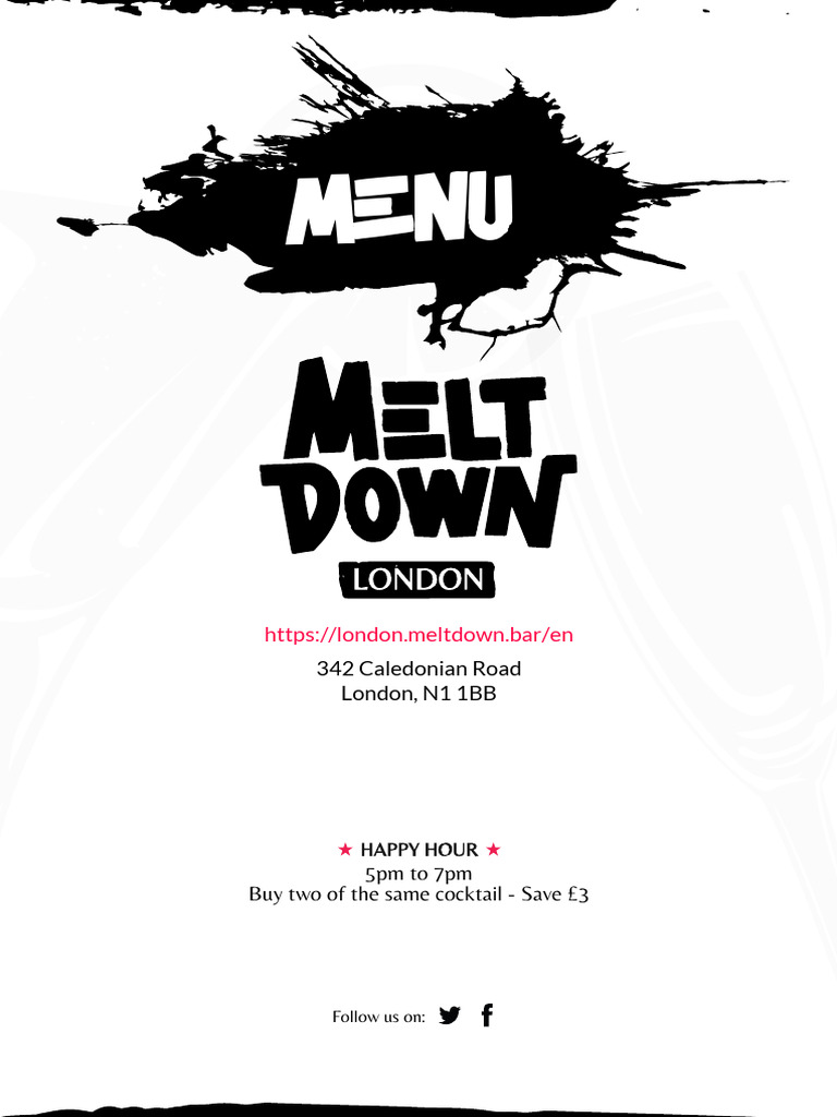 Menu Meltdown London | PDF | Lemonade | Drink