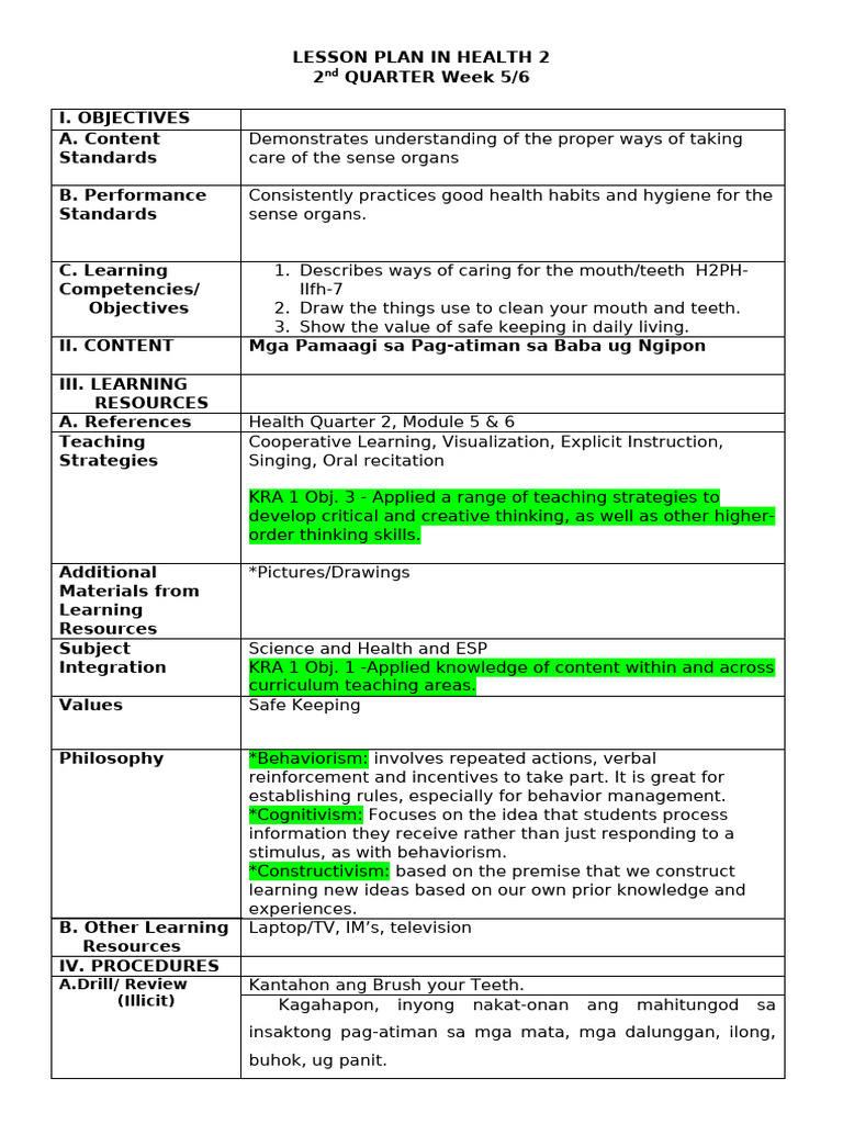 Health2 Q2 Week 5&6 LP | PDF