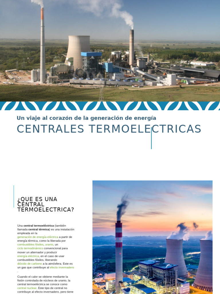 Centrales Termoelectricas | PDF | Generación eléctrica | Física Aplicada e Interdisciplinaria