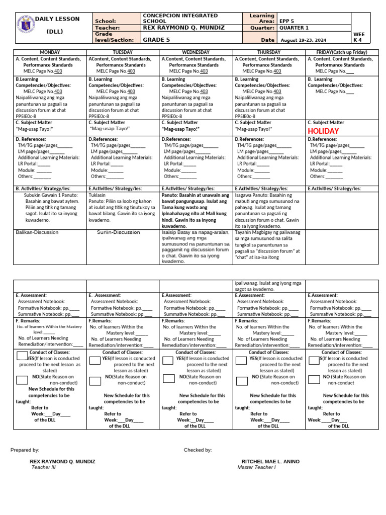 Epp 5 W4-6 | PDF | Education Theory | Educational Assessment And Evaluation