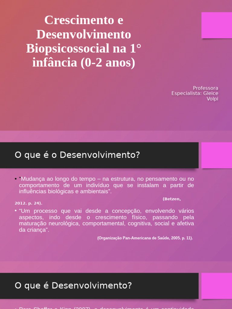 AULA11 Cres e Desenv. 1Â° A 2 ANOS | PDF | Cérebro | Neurociência