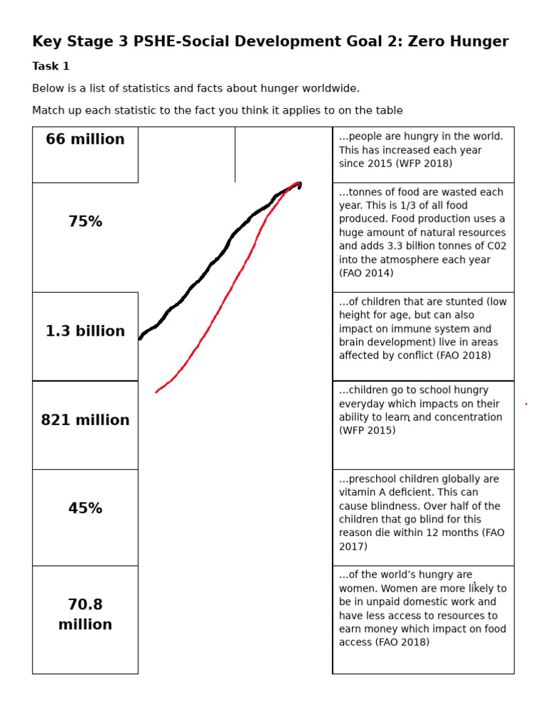 Key Stage 3 SDG2 Worksheet | PDF | Agriculture | Hunger