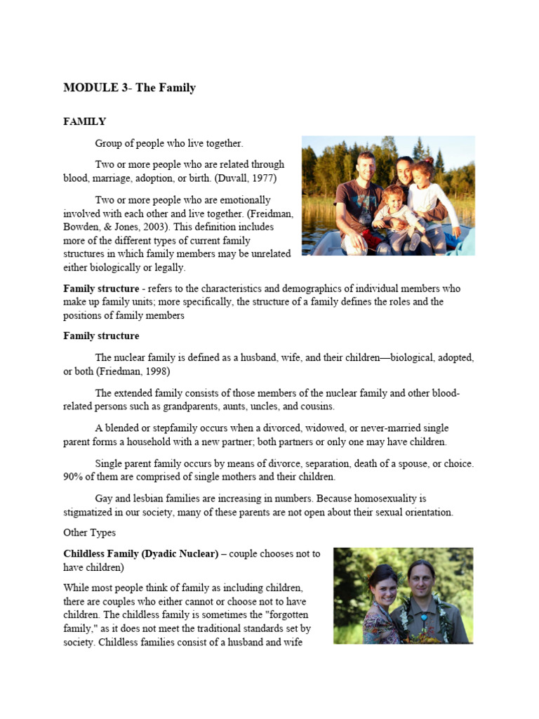 Module 3-Family | PDF | Family | Developmental Psychology