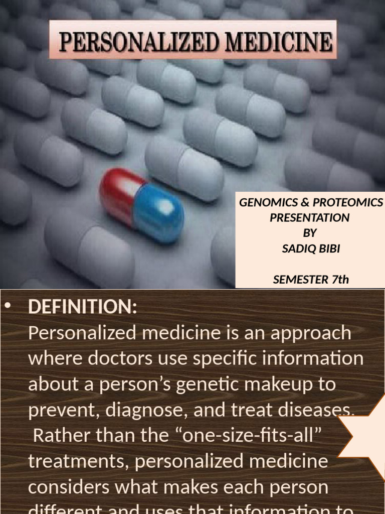 Understanding Personalized Medicine | PDF | Personalized Medicine ...