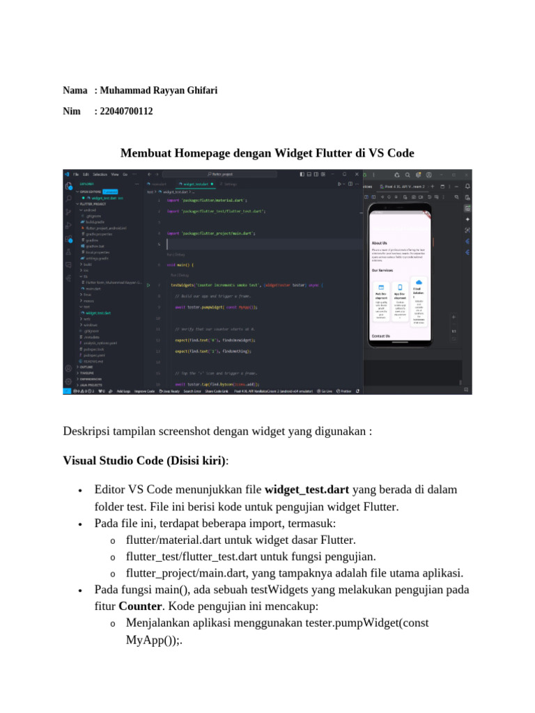 Widget Flutter | PDF | Bisnis | Komputer
