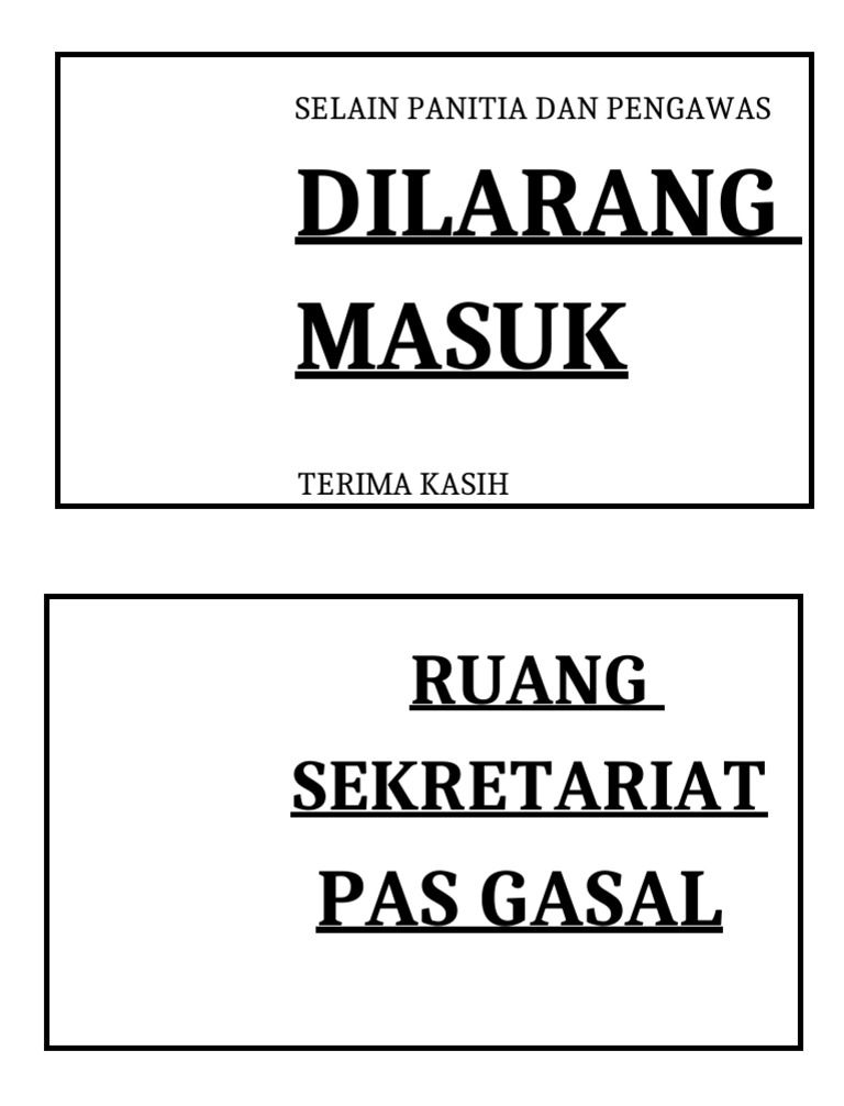 7 Label Ruang Sekret | PDF