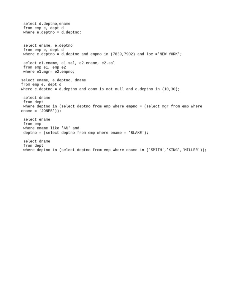 SQL Query Answer Random | PDF | Teaching Methods & Materials