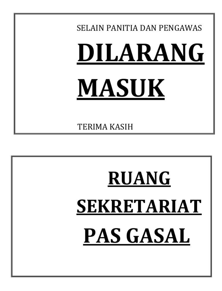 7 Label Ruang Sekret | PDF