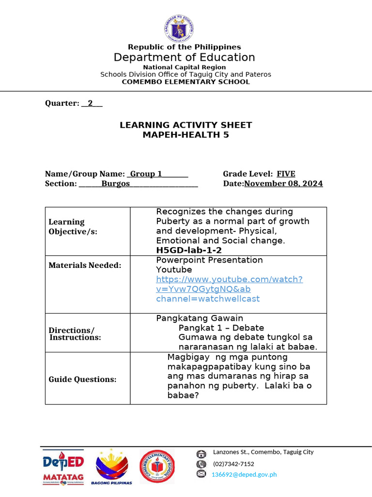 LAS-FORMAT-edited - 2nd Quarter | PDF