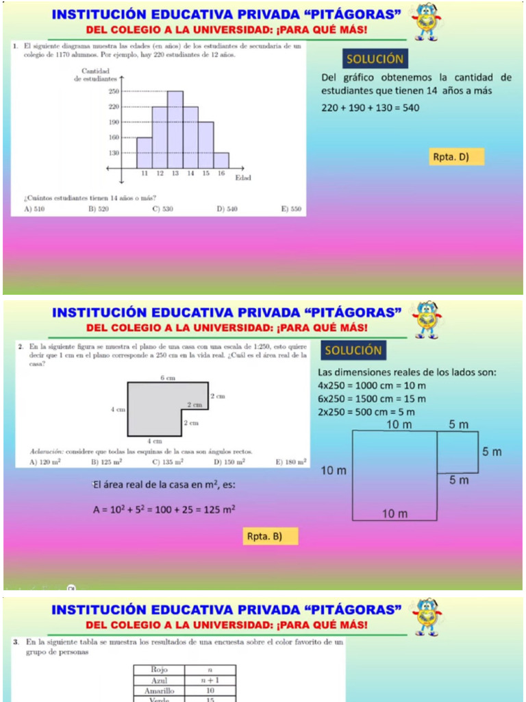 Solucionario Onem Etapa I.E. Nivel 2 2024 | PDF